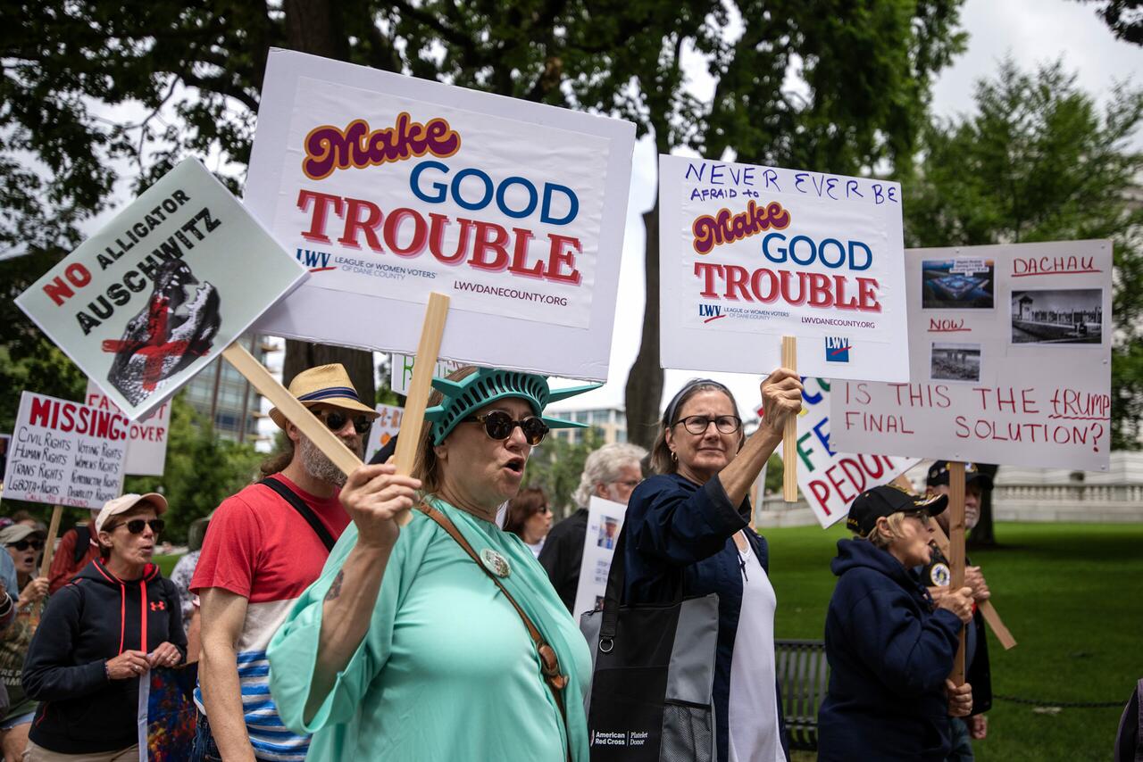 National Anti-Trump "Good Trouble" Protests Fizzle With Little Fanfare ...