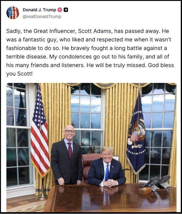 “Dilbert” Creator & American Patriot Scott Adams Dead At 68 After ...