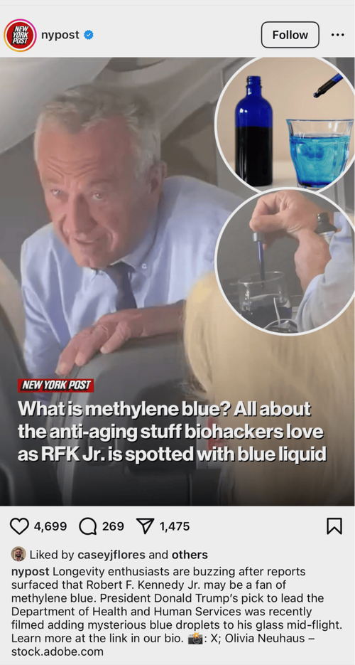 IS METHYLENE BLUE RFK JR’S SECRET TO STAYING HEALTHY AT ANY AGE ...