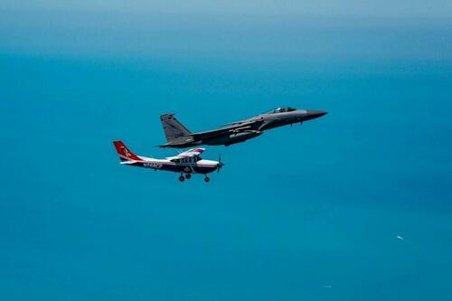 Military Jet Performs ‘Headbutt’ On Plane Intruding Into Mar-a-Lago ...
